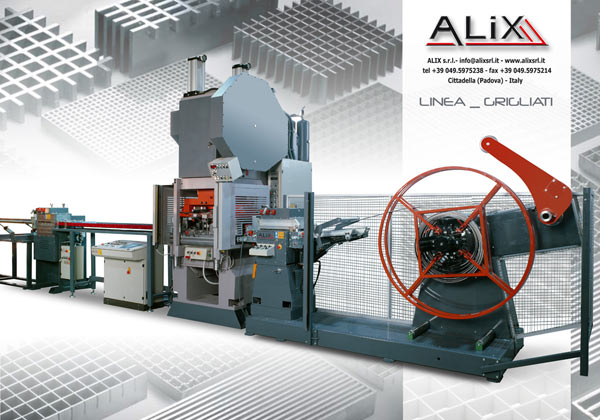 Ligne de tranchage caillebotis - Alix Srl